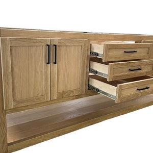 White Oak Double Vanity Base - Etsy