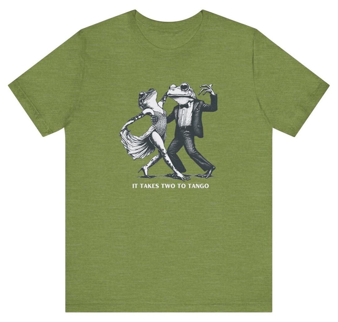 Frog It Takes Two to Tango Adult Unisex Short Sleeve Tee, Political ...