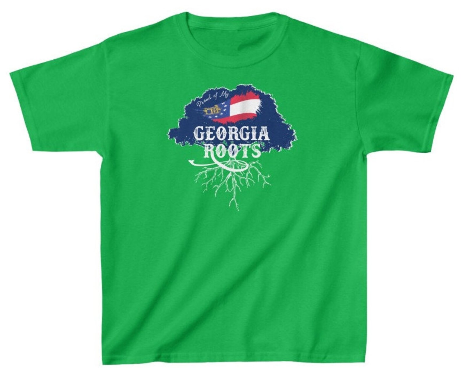 Georgia Roots Youth Tee, Proud of My Roots Shirt, Georgia Flag Tee ...