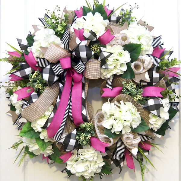 Pink Spring Wreath - Etsy