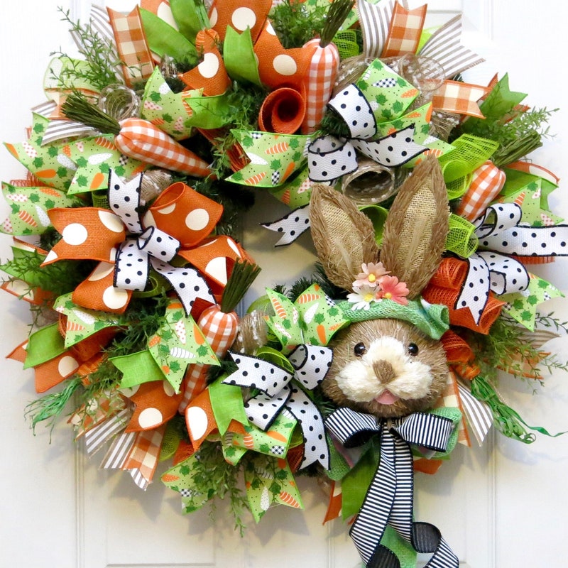Rabbit Wreath - Etsy