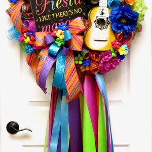 Fiesta Wreath Cinco De Mayo Wreath Guitar Wreath Deco Mesh - Etsy