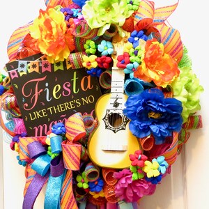 Fiesta Wreath Cinco De Mayo Wreath Guitar Wreath Deco Mesh - Etsy