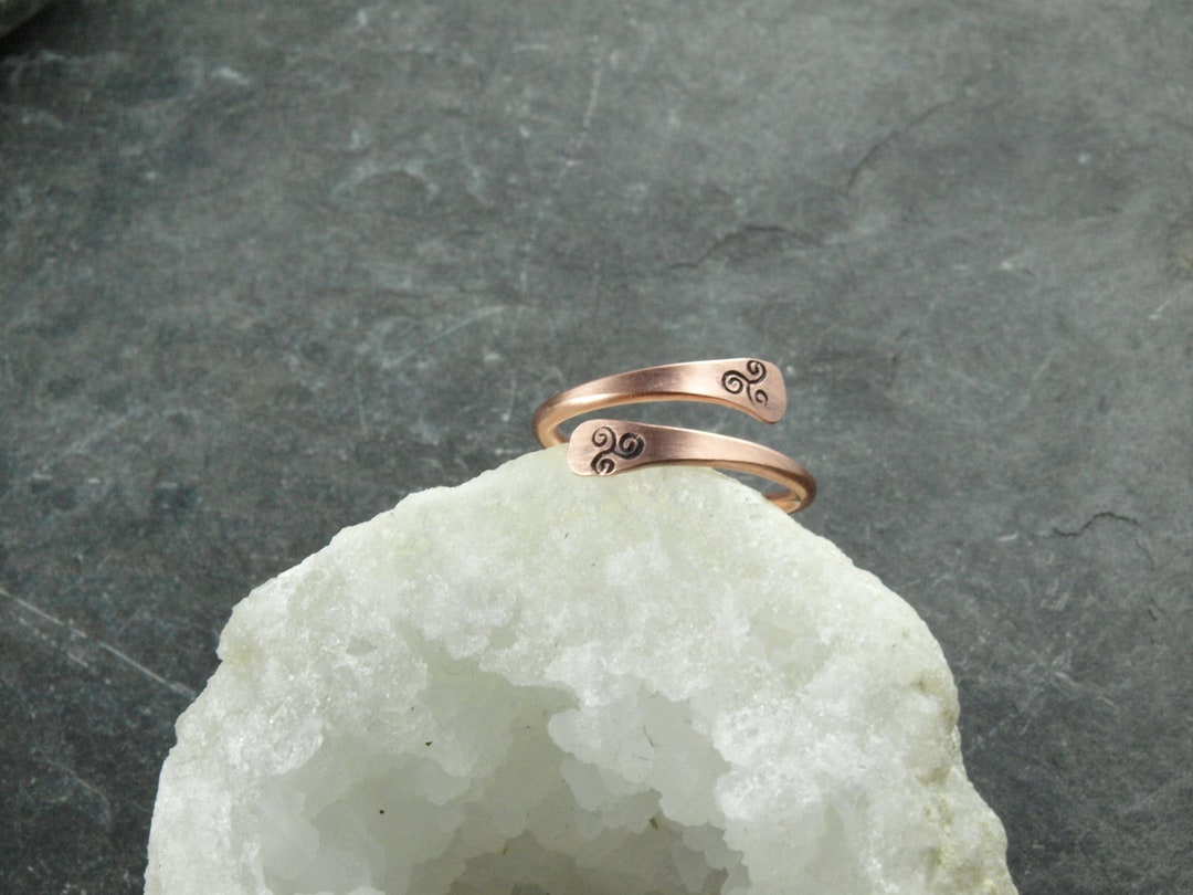 Ring - Raw Copper, Celtic Ring,triskel - Etsy
