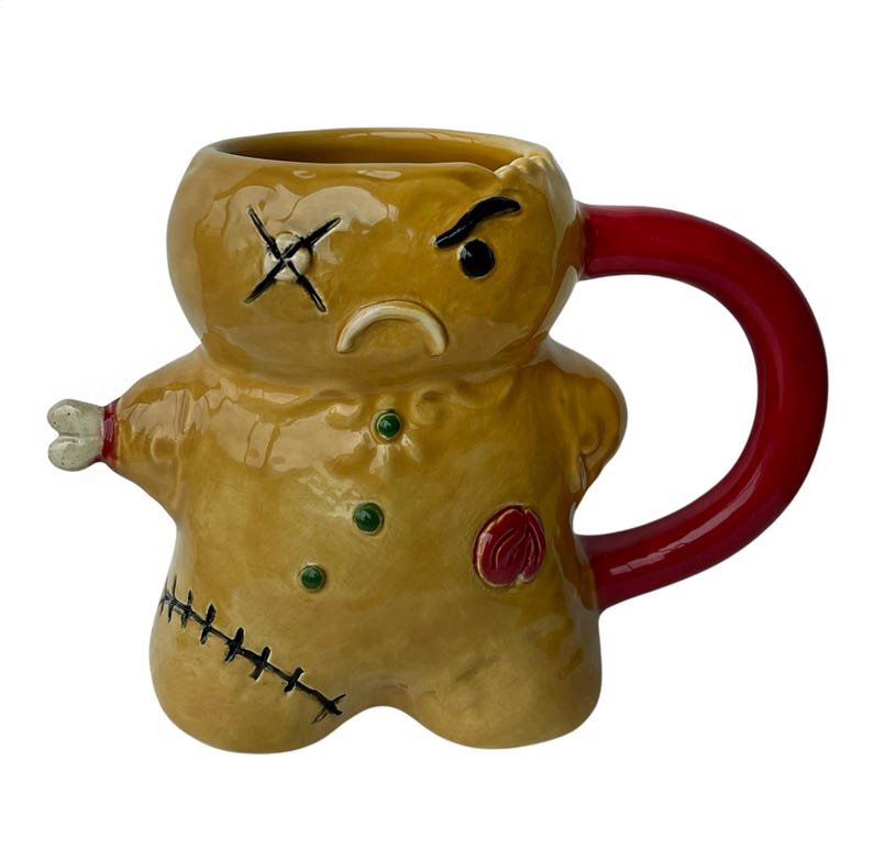 Gingerbread Mug Handmade Ceramic Christmas Mug - Etsy