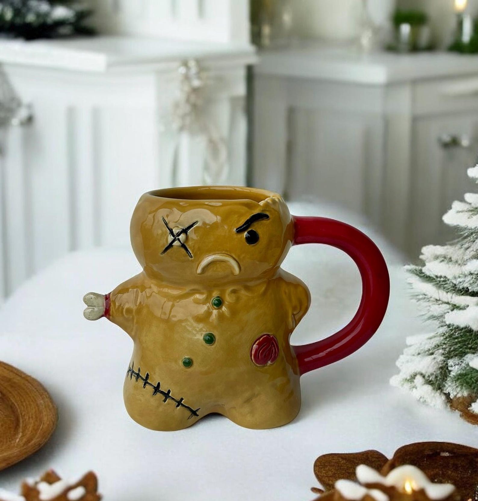 Gingerbread Mug Handmade Ceramic Christmas Mug - Etsy