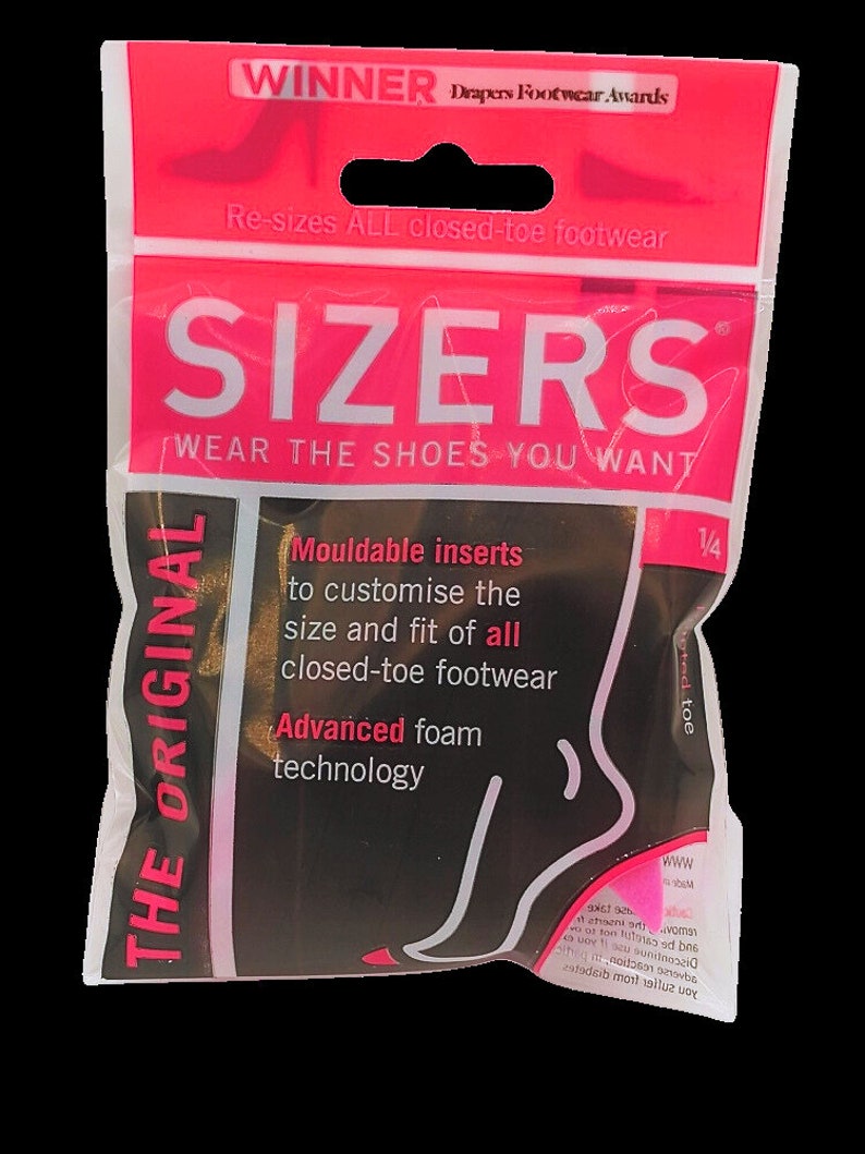 Sizers Shoe Sizing Inserts - Resizes ALL Footwear (shoe Fillers) Round ...