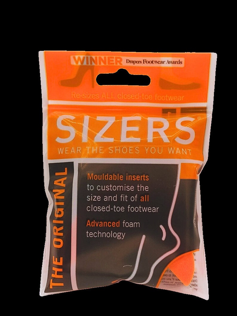 Sizers Shoe Sizing Inserts - Resizes ALL Footwear (shoe Fillers) Round ...