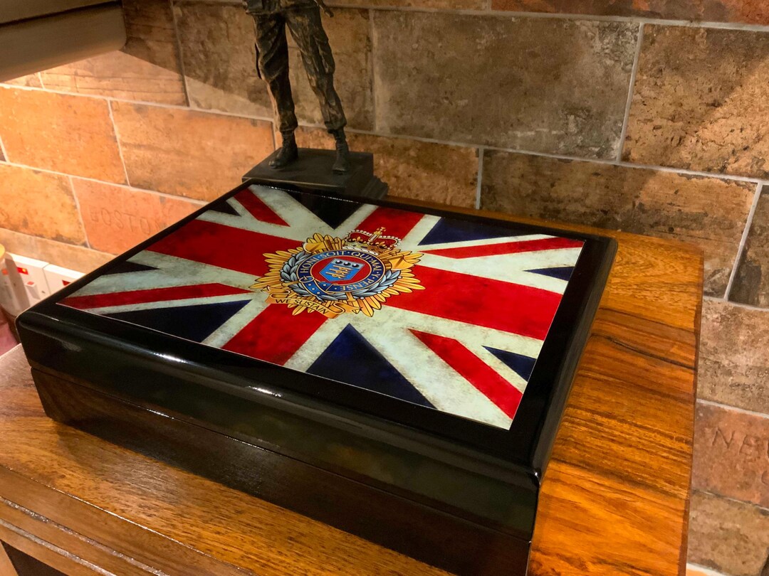 Personalised RLC Royal Logistics Corps Military Medals Box, Ceramic Top ...