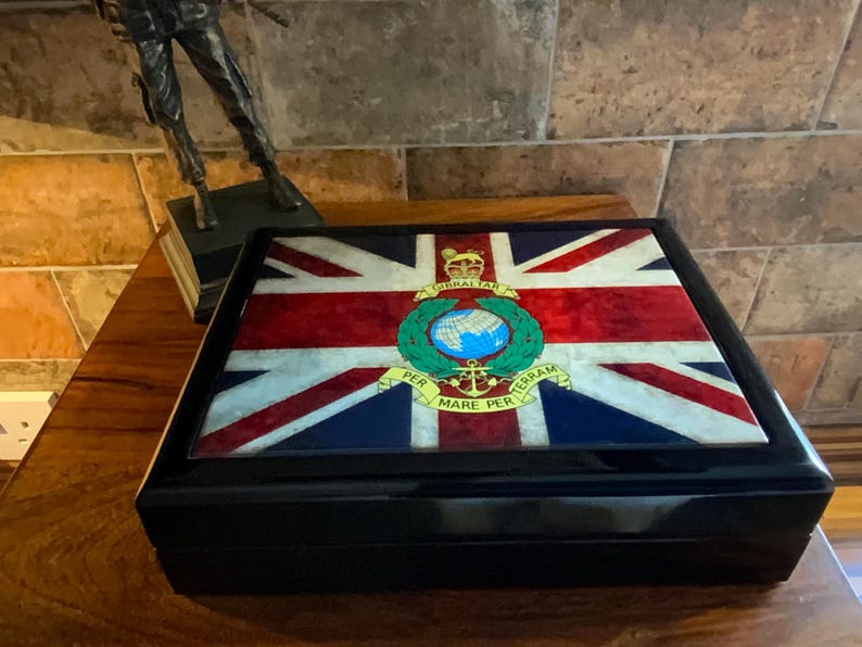 Royal Marines Medals Box, Personalised Military Memorabilia, Ceramic ...