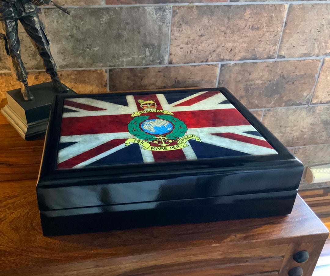 Royal Marines Medals Box, Personalised Military Memorabilia, Ceramic ...
