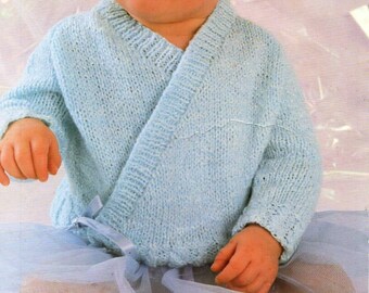 PDF Instant Download Baby Crossover Cardigan Knitting Pattern - Etsy UK