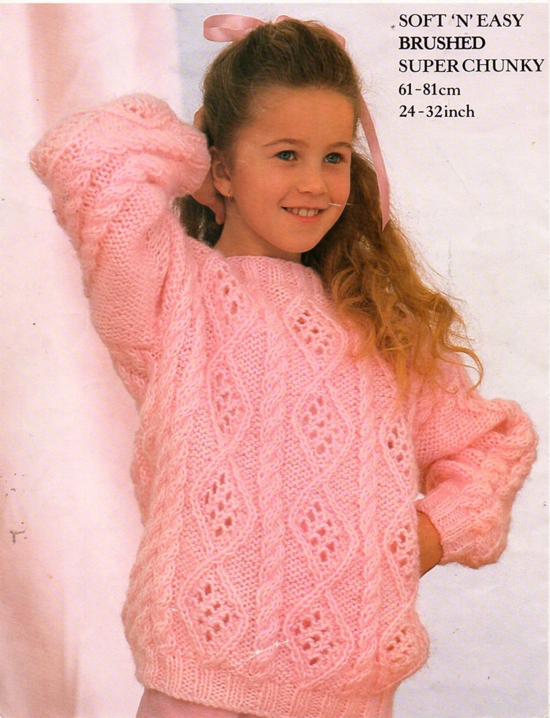Childrens Super Chunky Sweater Knitting Pattern PDF Girls - Etsy UK