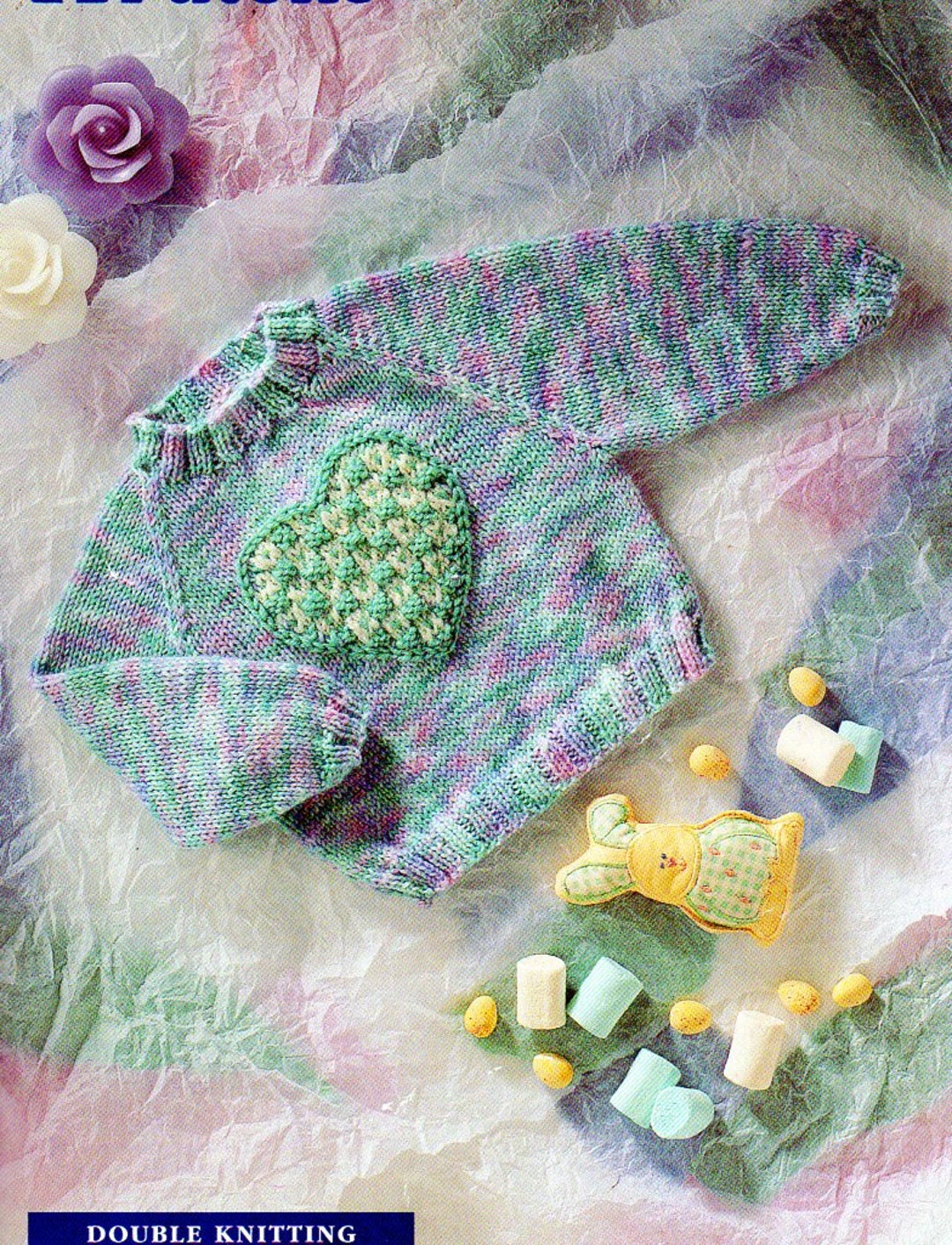 Baby Sweater Knitting Pattern Pdf Baby Raglan Jumper Heart Motif 16-22 ...