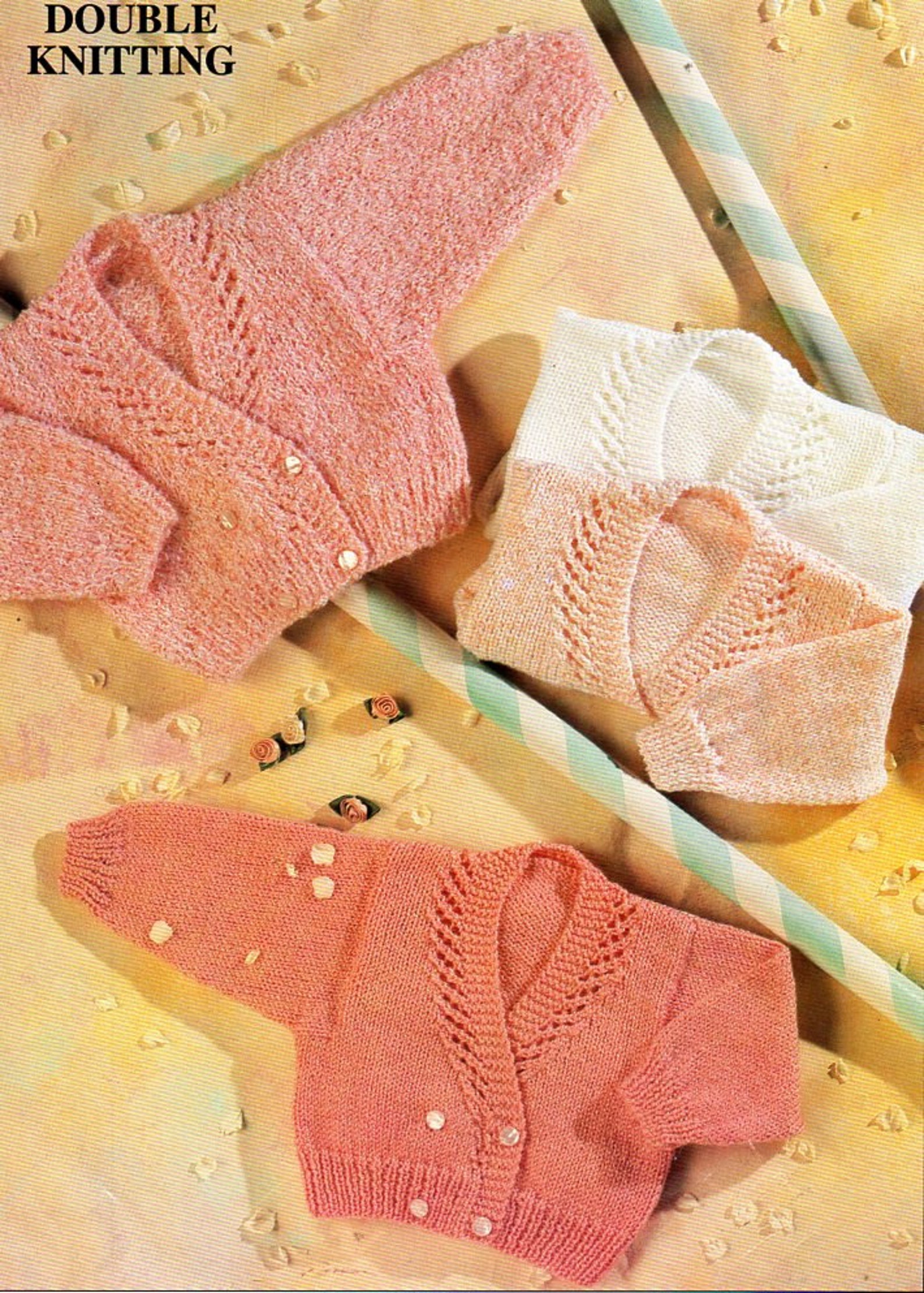 Vintage Baby Crossover Cardigan Knitting Pattern Pdf DK Double - Etsy UK