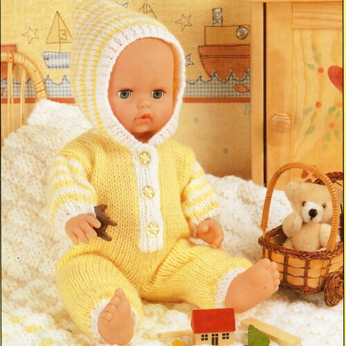 Dolls Clothes Knitting Pattern PDF for 10 Inch Baby Doll - Etsy