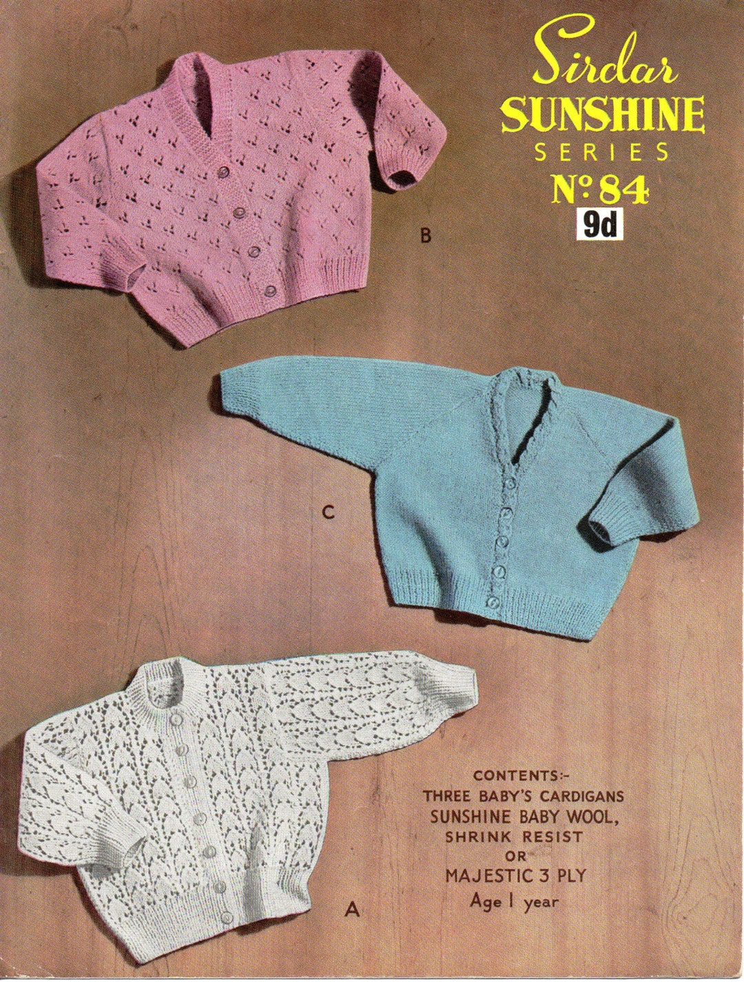 Vintage Baby 3ply Cardigan Knitting Pattern Pdf Baby Jacket V - Etsy