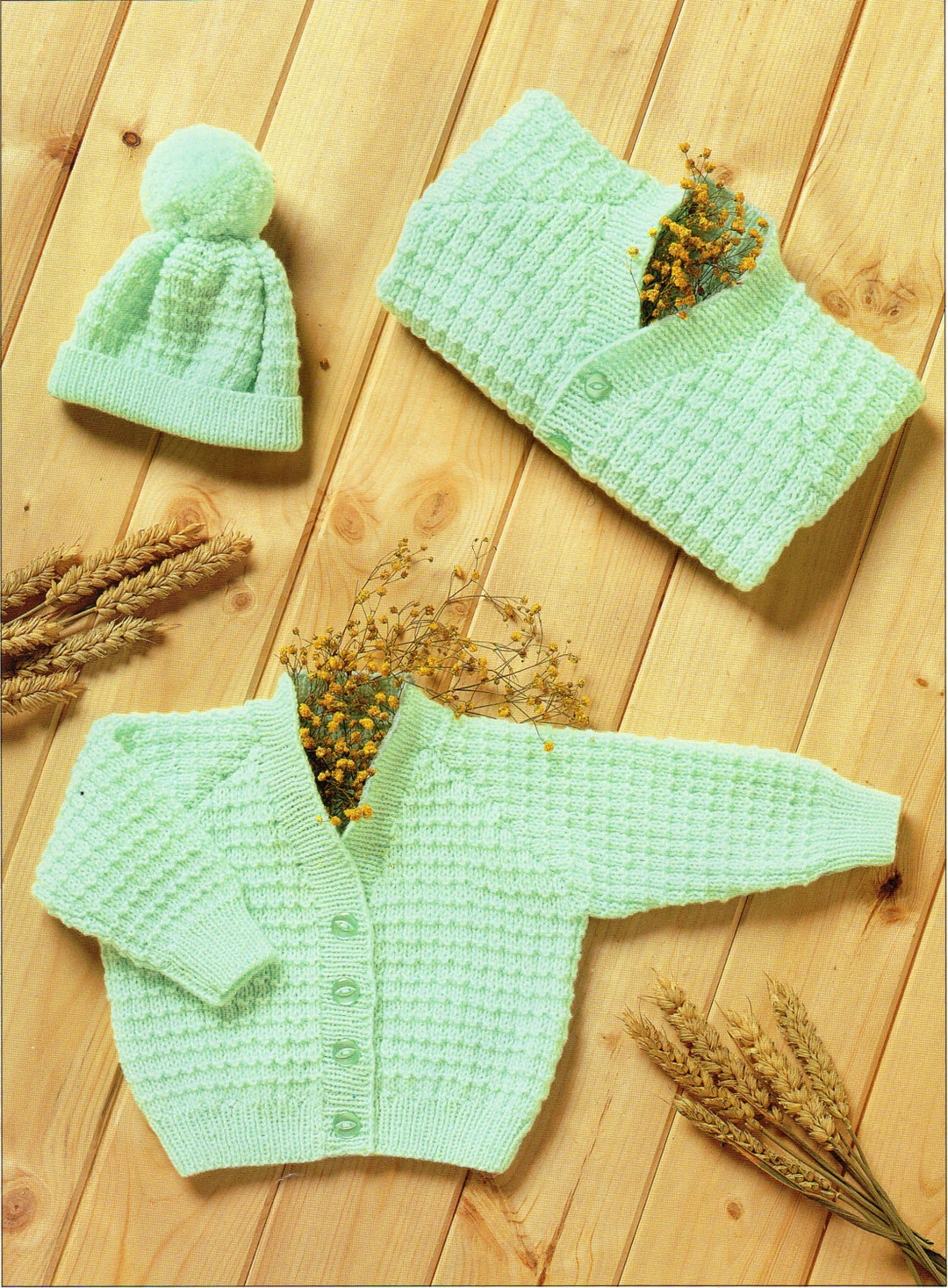 Baby Cardigan Hat Knitting Pattern Pdf Baby Jacket Cap 12-20 Premature ...