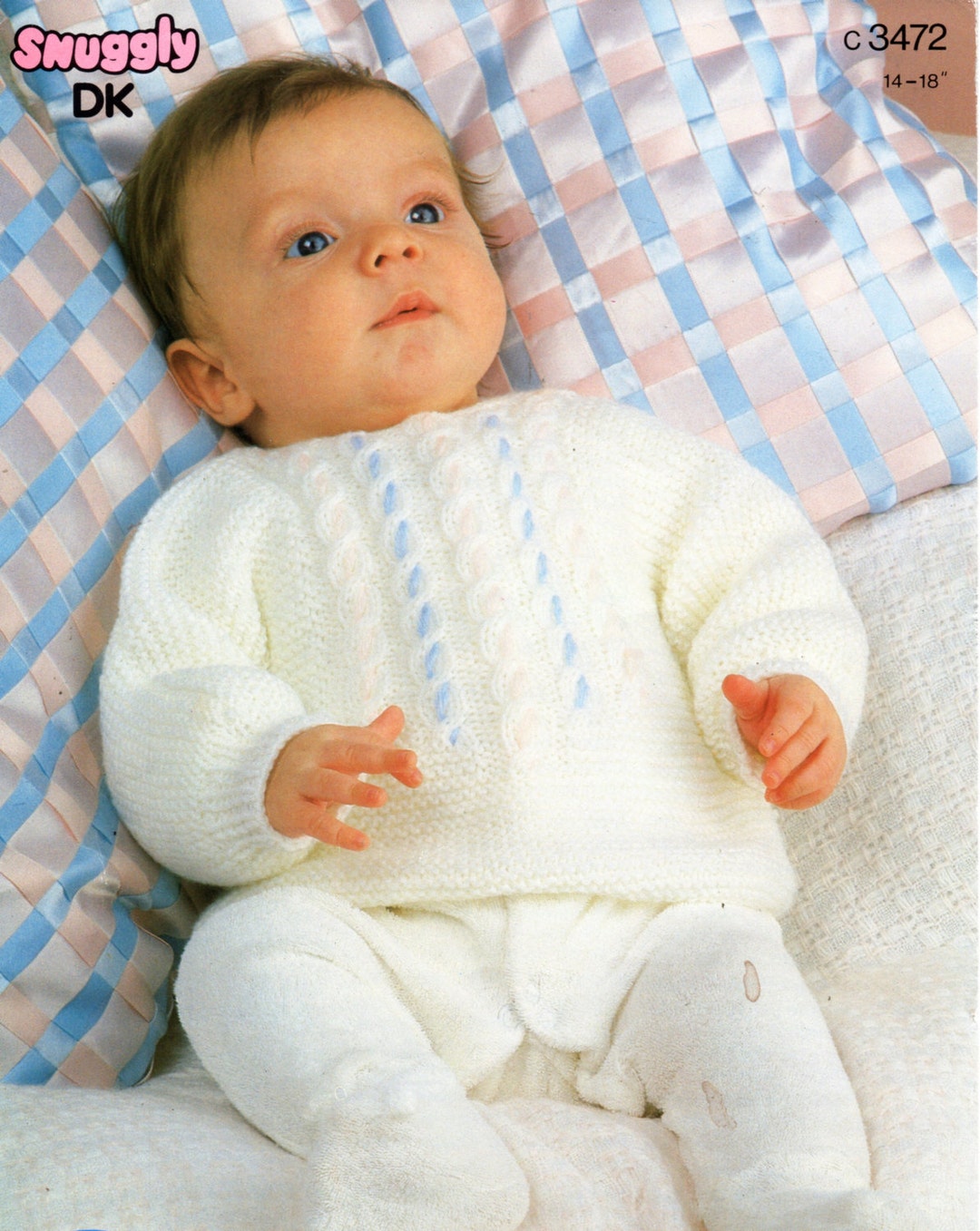 Vintage Baby Sweater Knitting Pattern Pdf Baby Jumper Newborn 14-18 ...