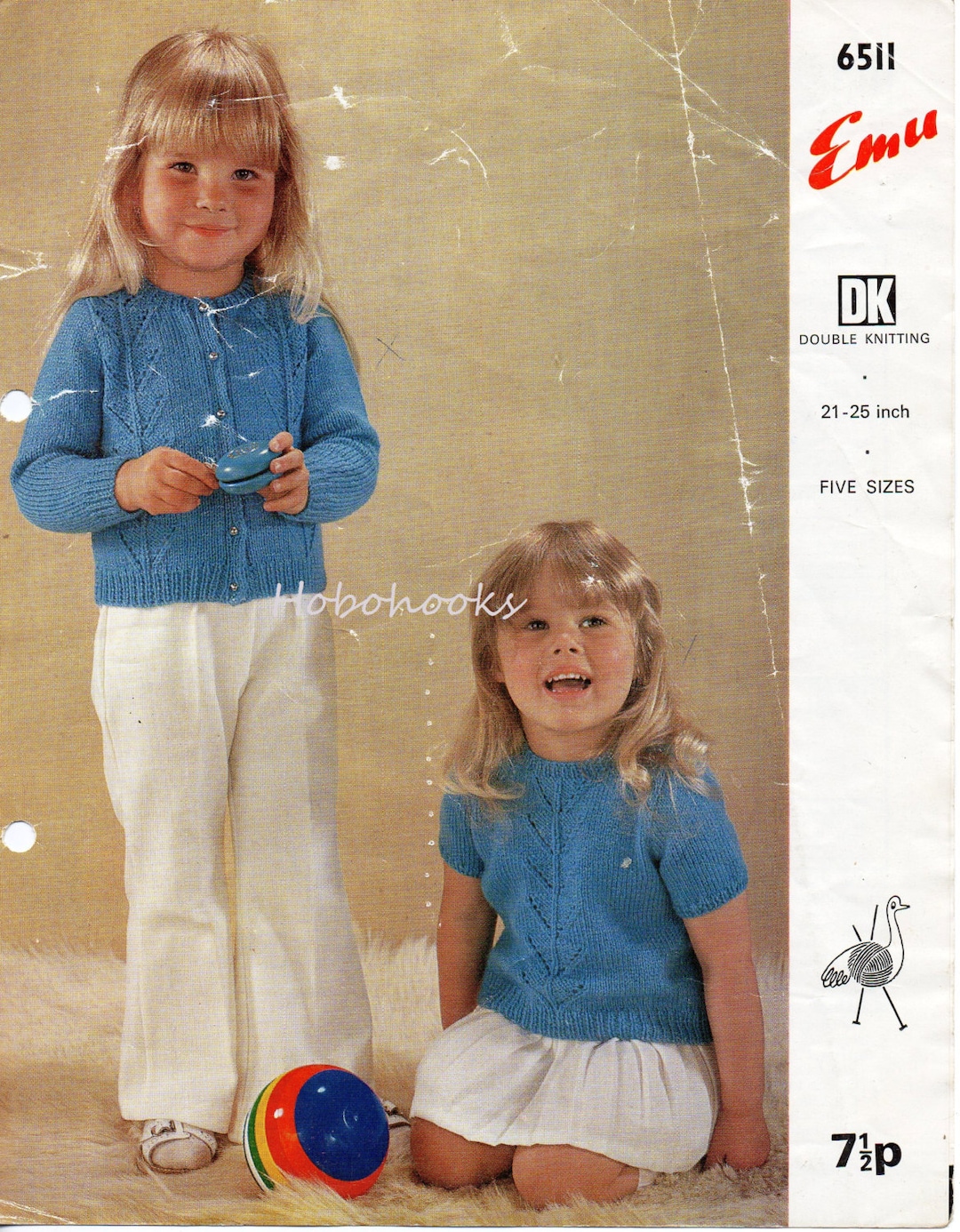 Girls Knitting Pattern Girls Twinset Girls Sweater & Cardigan Pattern ...