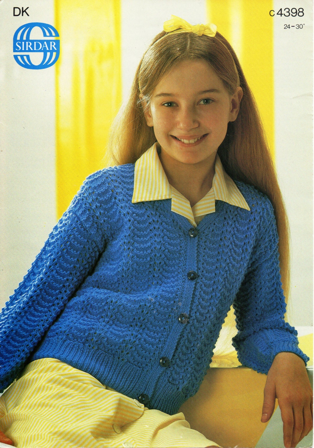 Girls Cardigan Knitting Pattern Pdf Download Childrens Lace - Etsy
