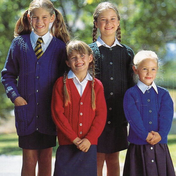Girls School Cardigan - Etsy