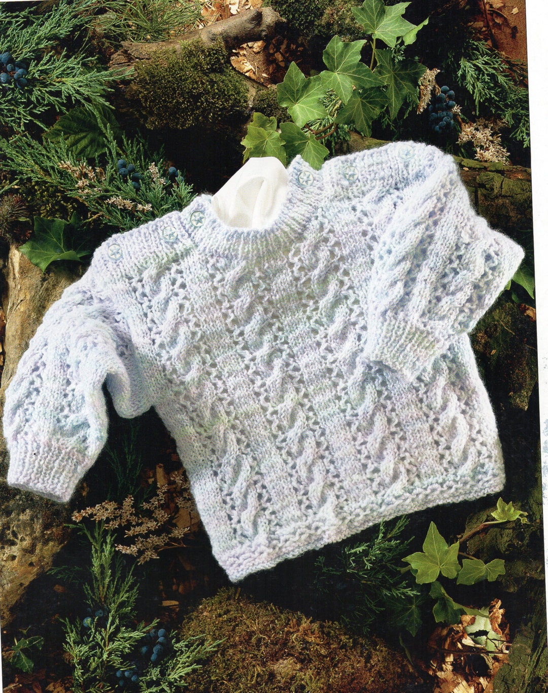 Baby Cable Sweater Knitting Pattern Pdf Baby Button Shoulder - Etsy