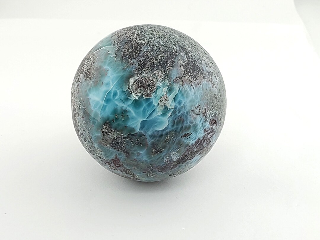Larimar Sphere 75mm Rare Specimen 609 Grams 100% Natural Polish in ...