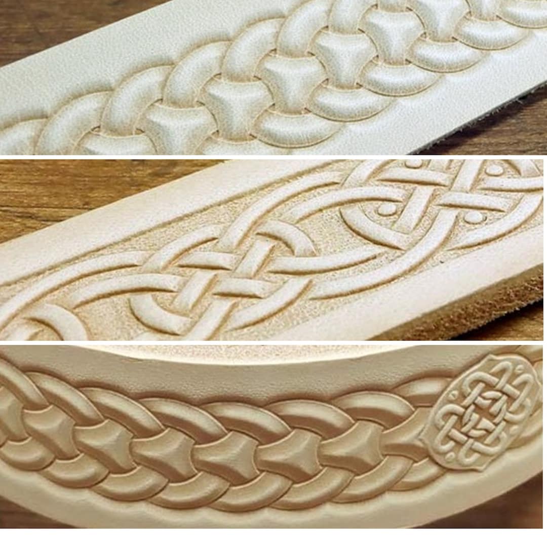 Embossed Belt Blanks. Vegetable Tanned Leather, Belt Blank. 1.5 Inches ...