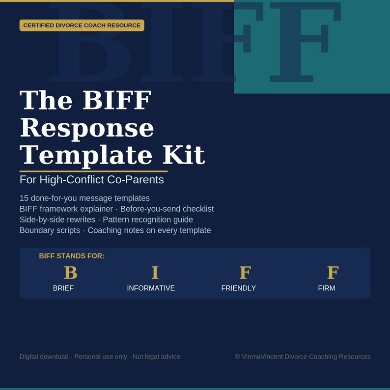 BIFF Response Template Kit | High Conflict Co-parenting Scripts (PDF ...