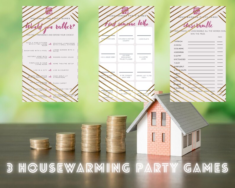 Housewarming Party Games Bundle, Fun Activities (printable) - Etsy