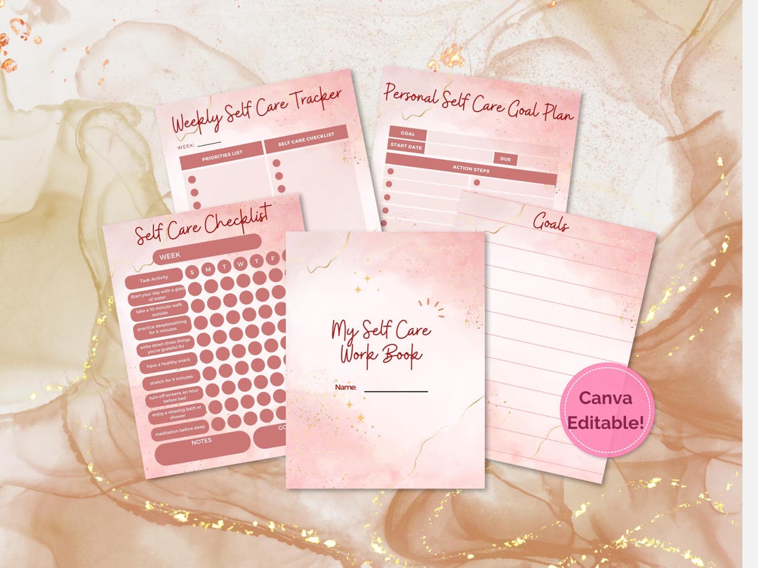 Self-care Workbook - Mindfulness Guide - Personal Planner - Journaling ...