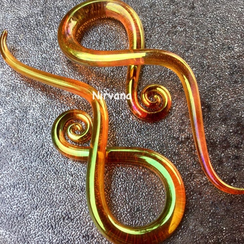 Silver Crushed Glass Plugs / 16g 10g 8g 6g 4g 2g 0g | Etsy