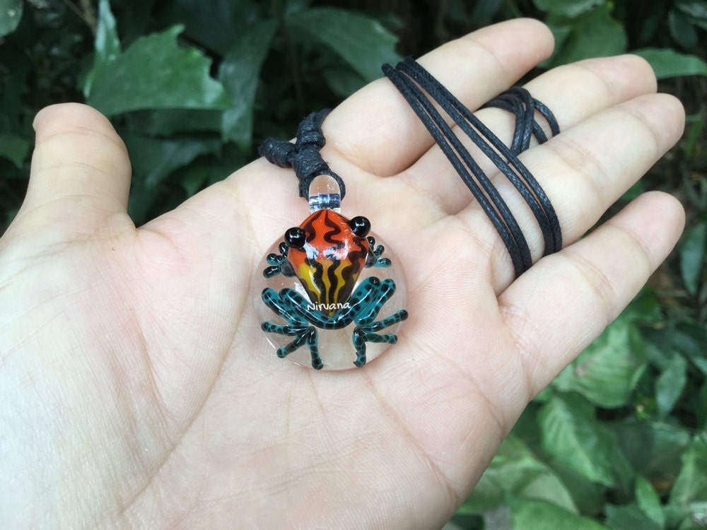 1 Piece Custom Made Sunburst Poison Tree Frog Glass Pendant - Etsy