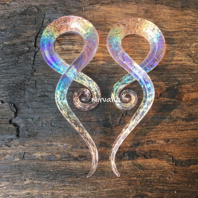 1 Pair 2 Pieces Translucent Aquatic Rainbow With Translucent - Etsy