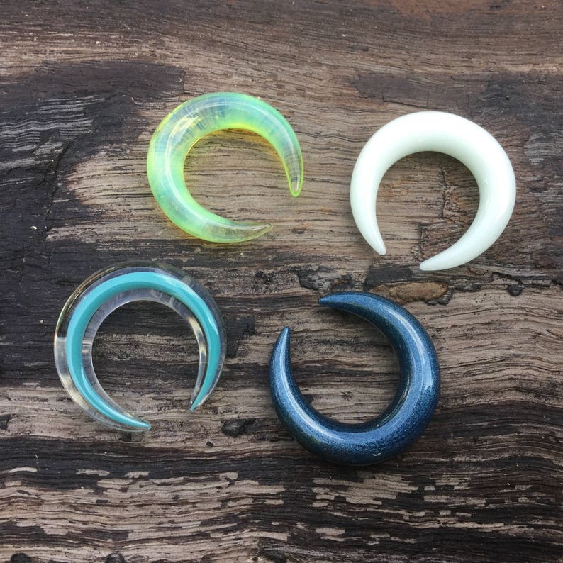 1 Pair 2 Pieces Solid Pink Pinchers Spirals Glass 1 Pair 2 - Etsy