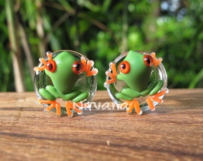 3D Printed Pair of Frog Plugs - Etsy