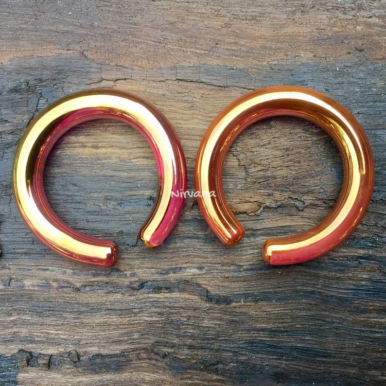 1 Pair 2 Pieces Real 24 Karat Ruby Gold Colored Glass - Etsy