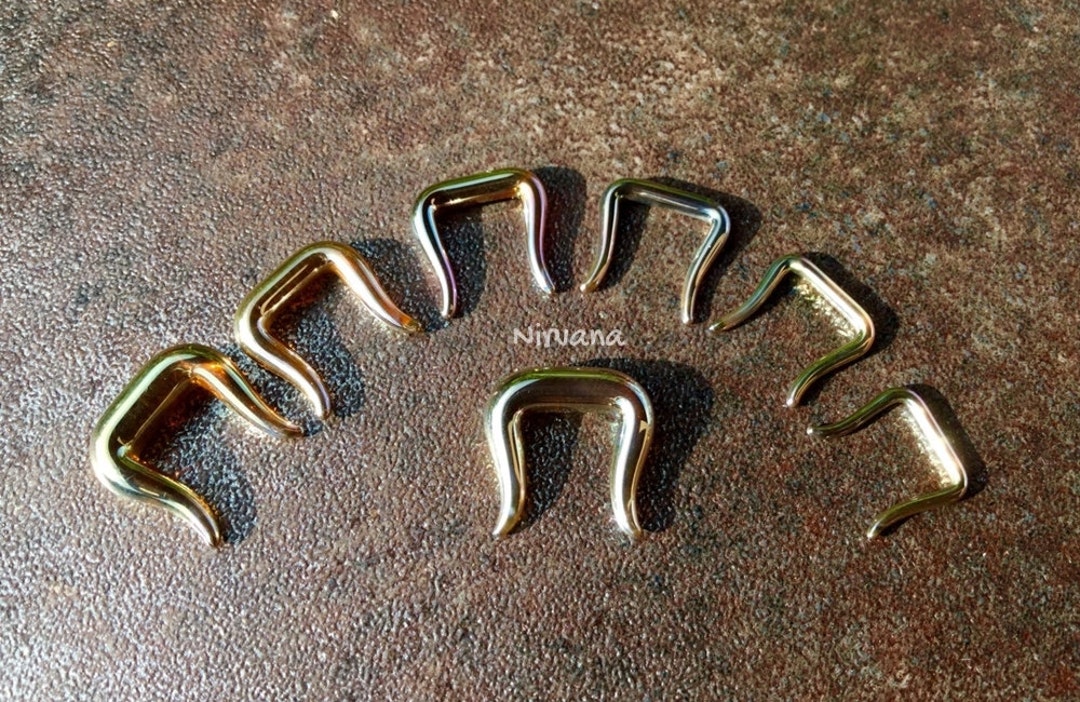 1 Pair (2 Pieces) Silver/gold Septum Retainer Pyrex Glass - Etsy