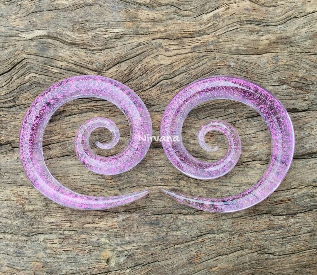 1 Pair 2 Pieces Translucent Hot Pink Dichroic Trans Pink Glass Super ...