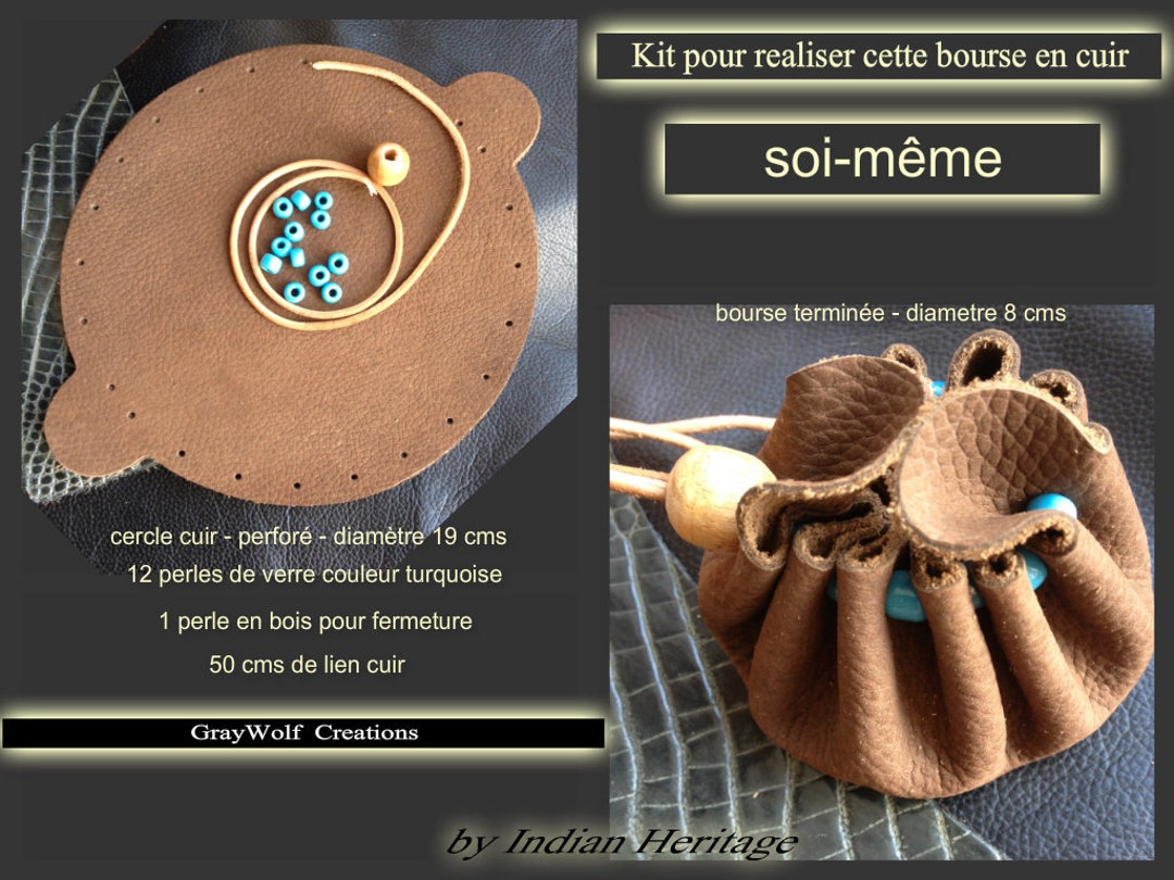 Leather Pouch to Make Oneself - Kit - Ref: BC Kit - Etsy