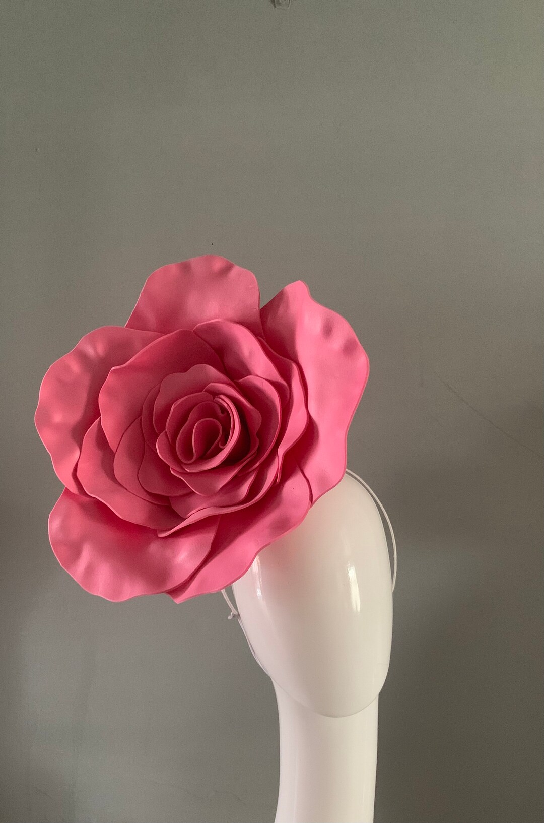 Pink Dramatic Hand Sculptured Large Flower Fascinator With Headband ...