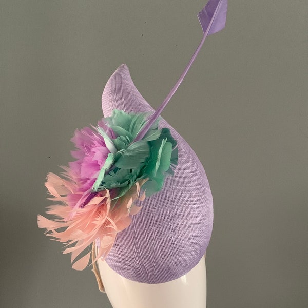 Peach and Lilac Fascinator - Etsy
