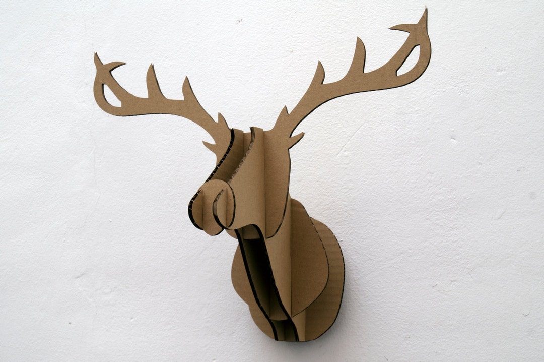 Cardboard Deer Head - Etsy