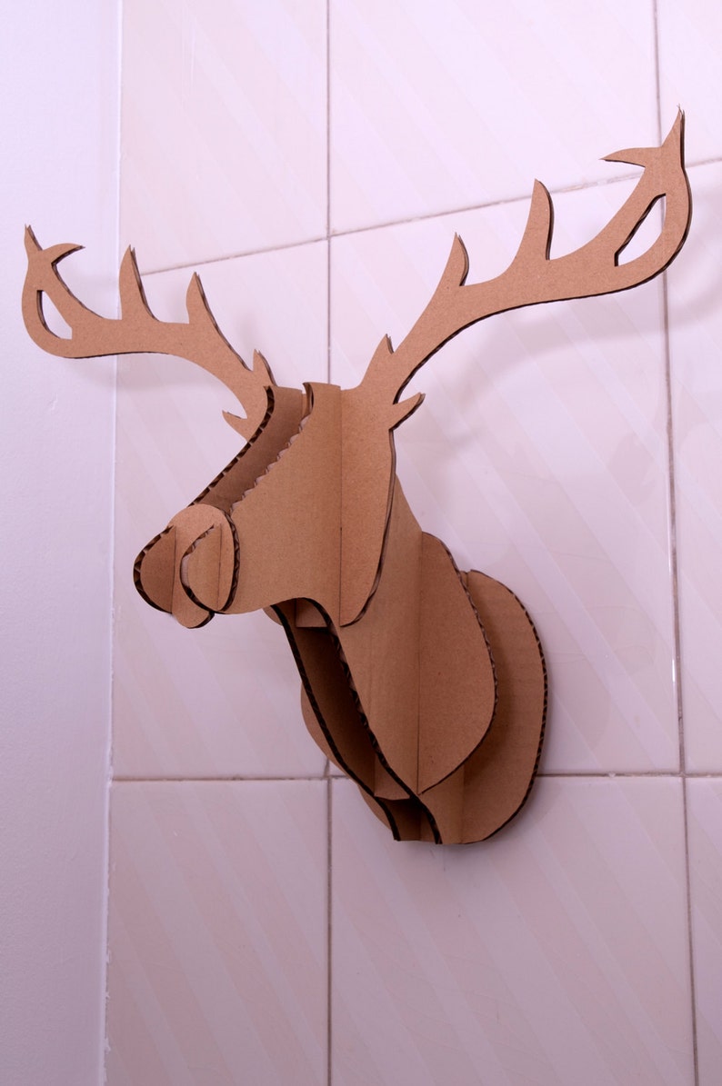 Cardboard Deer Head - Etsy
