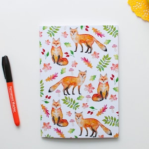 Foxes Notebook With 40 Blank Pages - Etsy