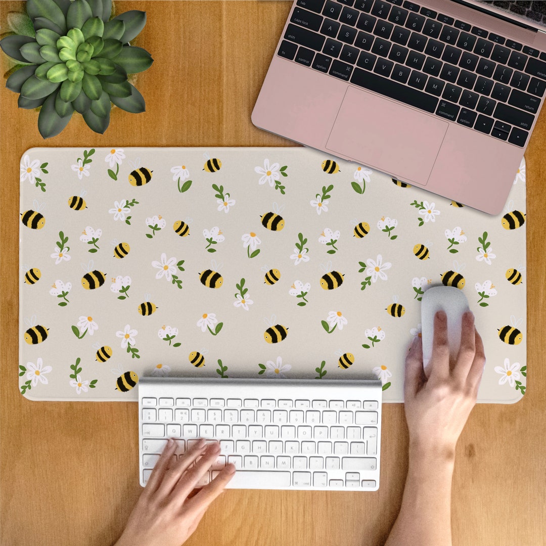 Bees Desk Mat, Cute Desk Pad, Extra Large Mousepad, Soft Anti-slip Desk ...