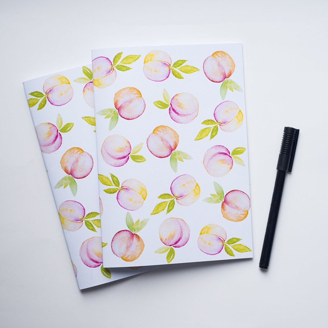 Peaches A5 Notebook With 40 Blank Pages - Etsy