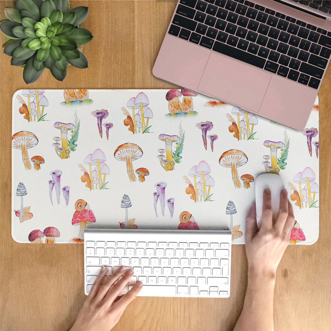 Mushrooms Desk Mat, Cute Desk Pad, Extra Large Mousepad, Soft Anti-slip ...