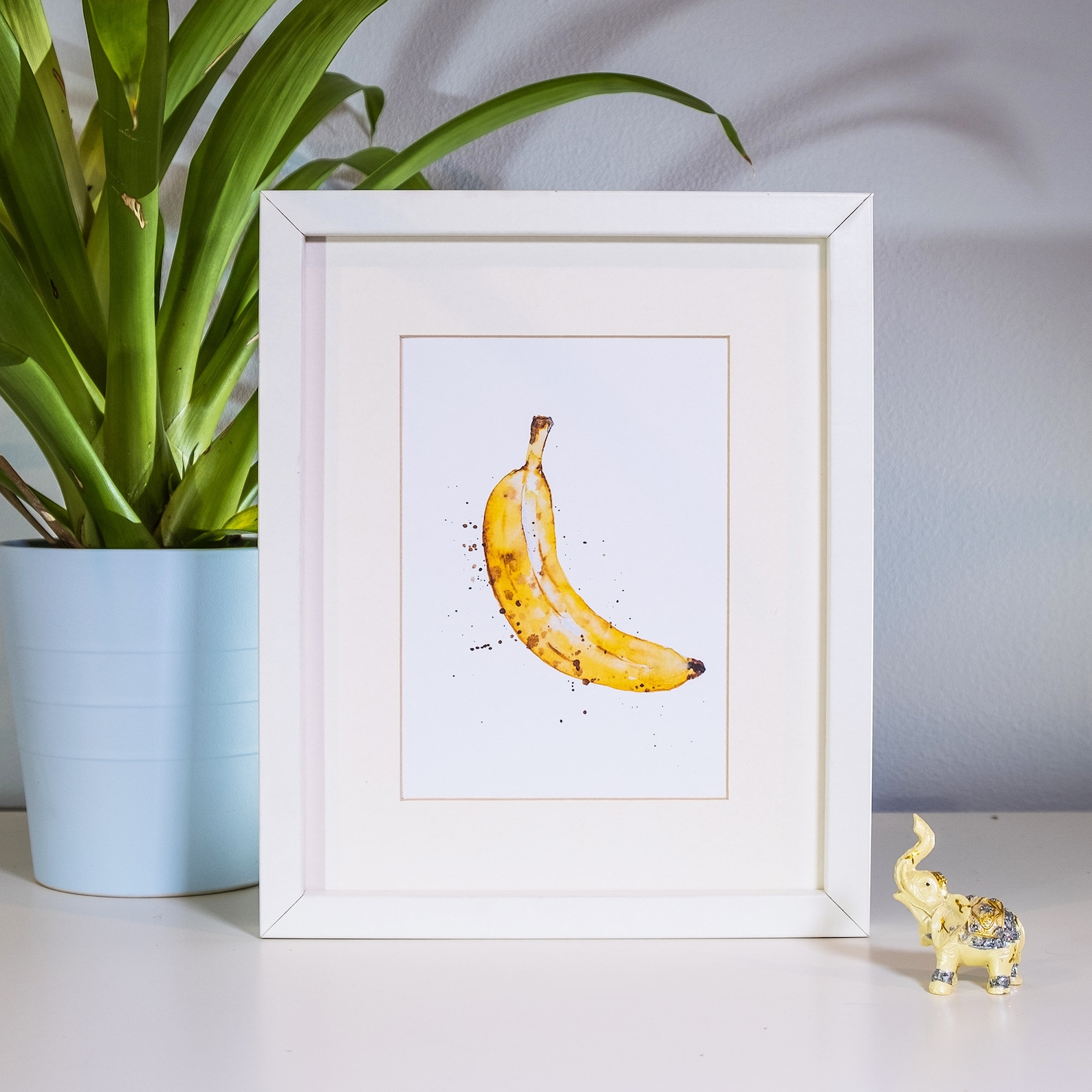 Watercolour Banana Print 5' 'x 7'' (13cm X 18cm ) Printable Art Print ...